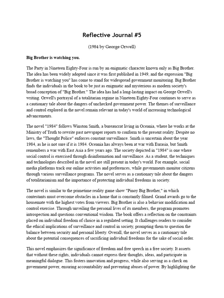 Orwell's 1984: Surveillance and Freedom | PDF