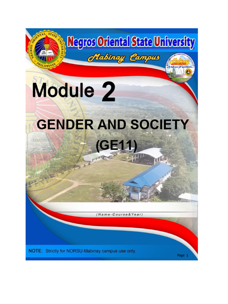 Ge11 Module 2 | PDF | Socialization | Gender