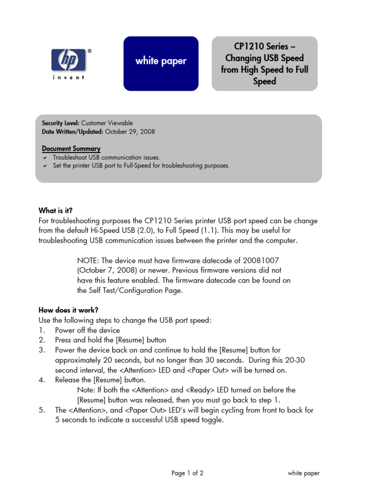 CP1210 Series - Changing The USB Mode To Full Speed | PDF | Usb ...