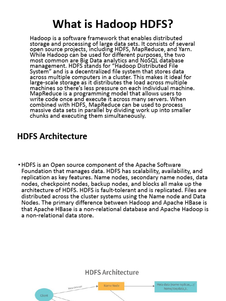 What is Hadoop HDFS | PDF | Apache Hadoop | Replication (Computing)
