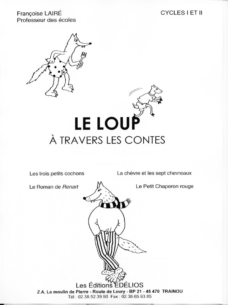EDELIOS - Le Loup à travers les contes Cycles 1 et 2 | PDF
