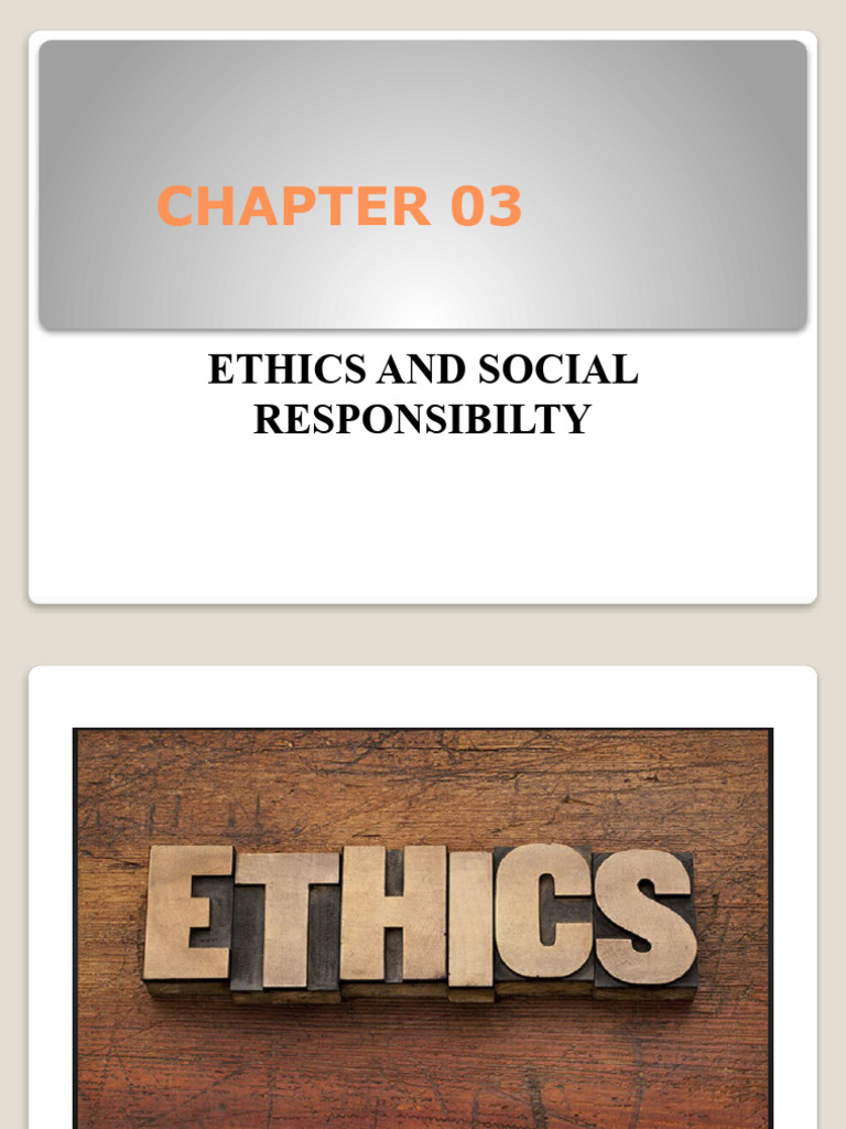 CHAPTER 03 Ethics | PDF | Employment | Welfare