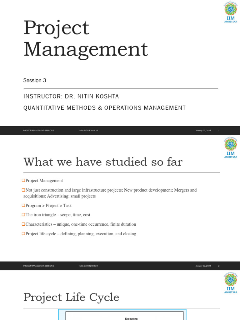 Project Management - Session 3 | PDF | Agile Software Development ...