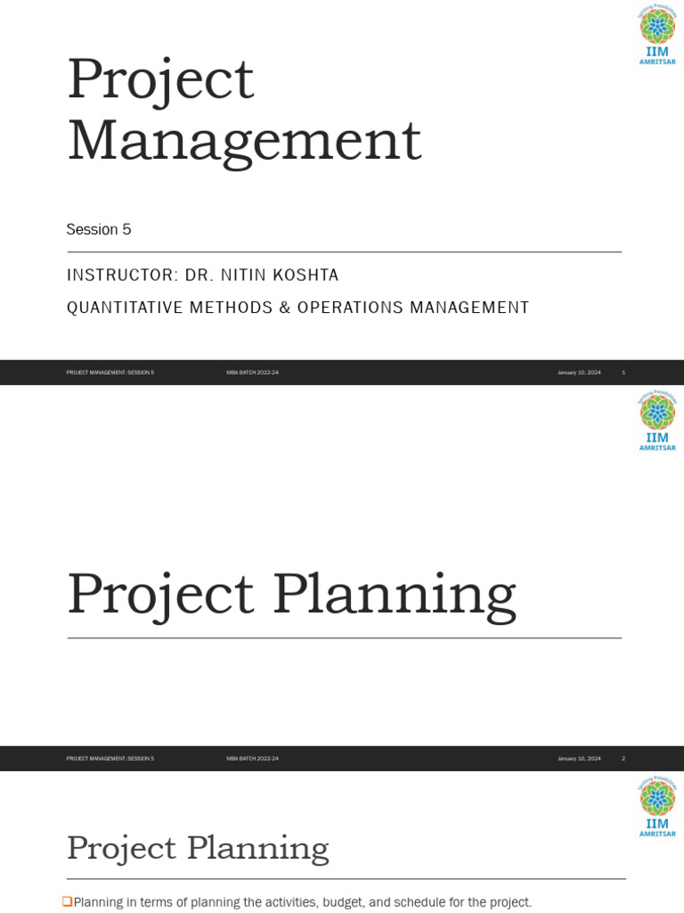 Project Management - Session 5 | PDF | Project Management | Business