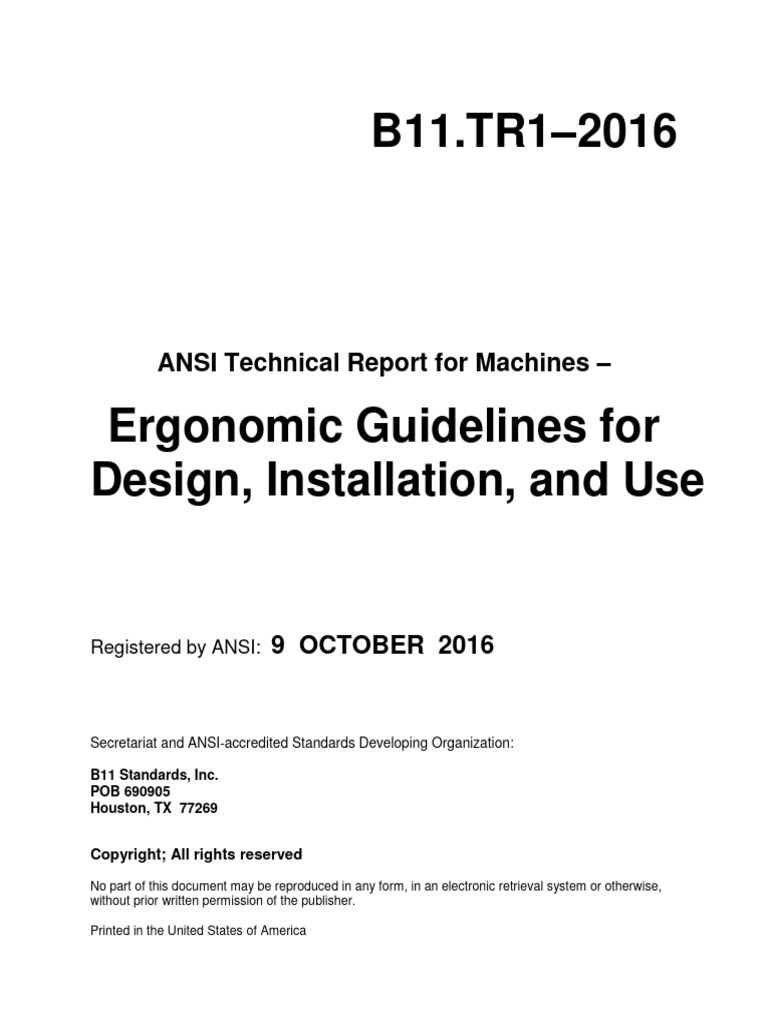 Preview - B11 B11 TR1 2016 | PDF | Human Factors And Ergonomics | Workplace