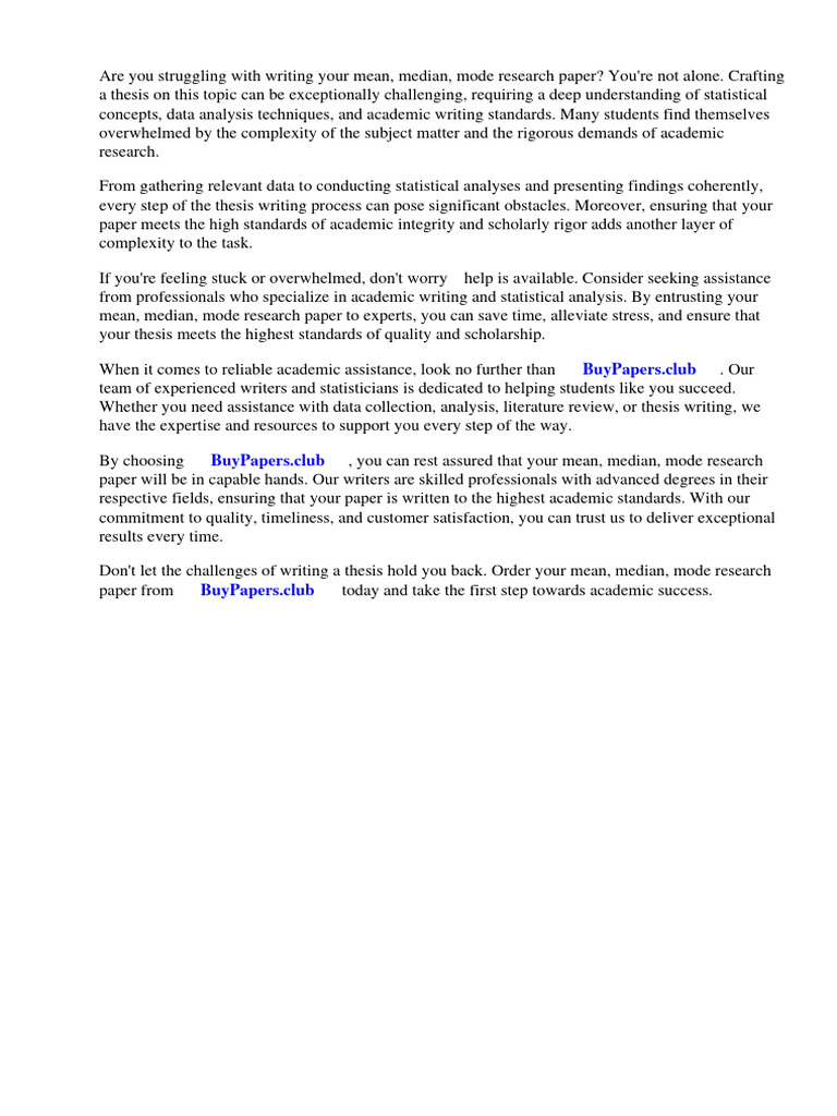 Mean Median Mode Research Paper Pdf Mean Mode Statistics 