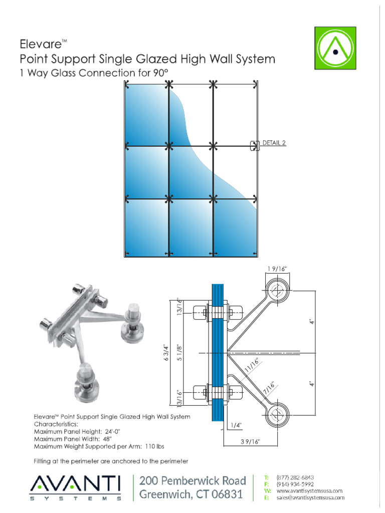 02 1 Way Glass Connection For 90 | PDF