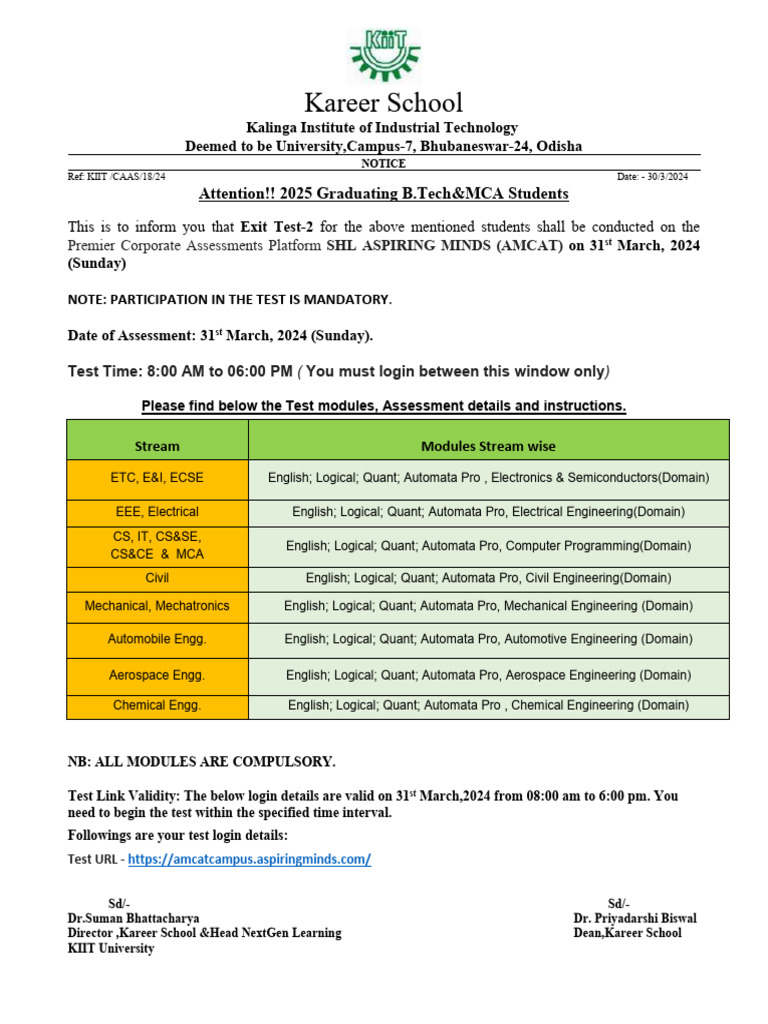 Exit Test-2 Instruction Guidelines | PDF | Engineering | Computing