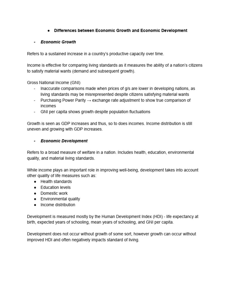 Globalisation and Economic Development | PDF | Economic Growth | Gross ...