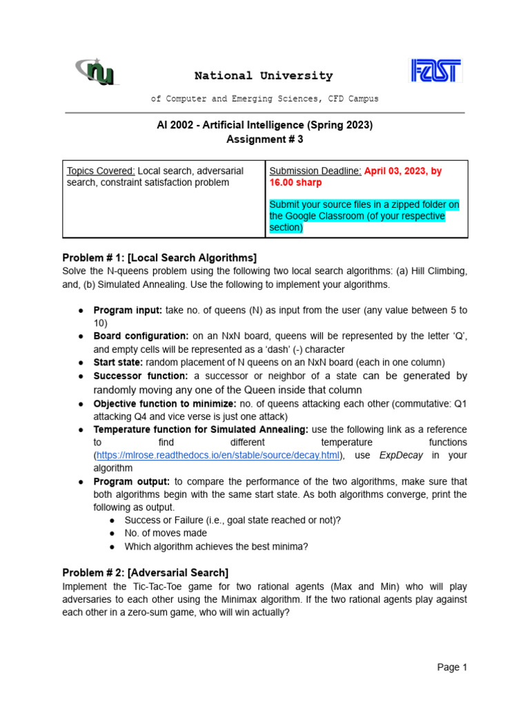 AI A3 2023spring | PDF | Applied Mathematics | Theoretical Computer Science