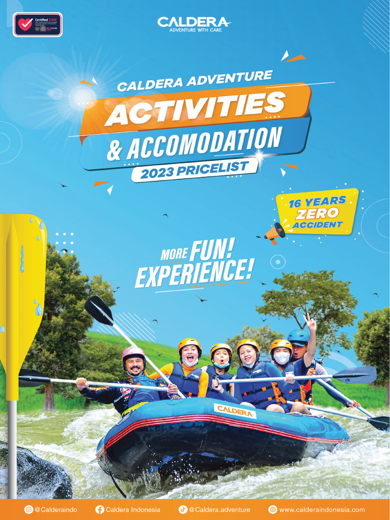 Caldera Adventure - Pricelist 2023 | PDF