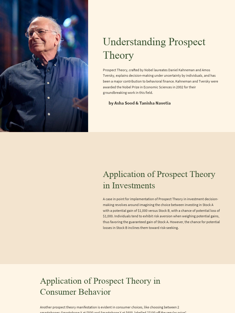 Prospect Theory in Consumer Choices | PDF | Behavioral Economics ...