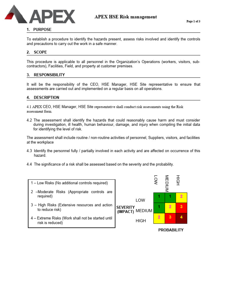 HSE Risk Management | Download Free PDF | Risk | Risk Assessment