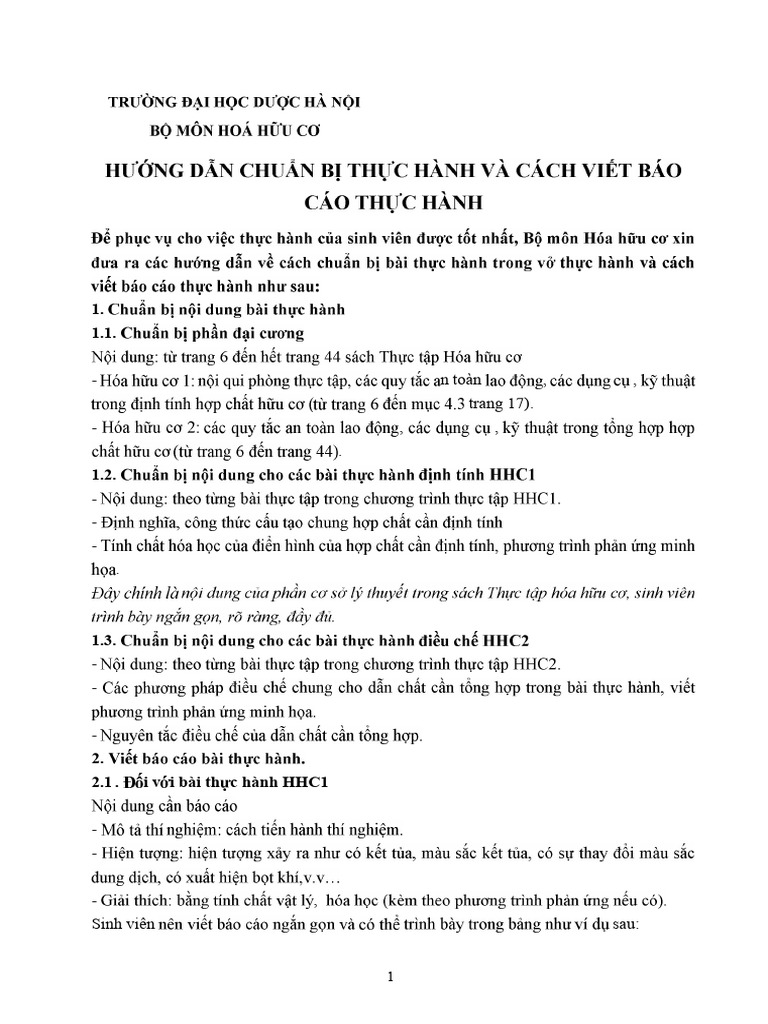 1-2024-Huong Dan Thuc Tap HHC Voi Sinh Vien | PDF