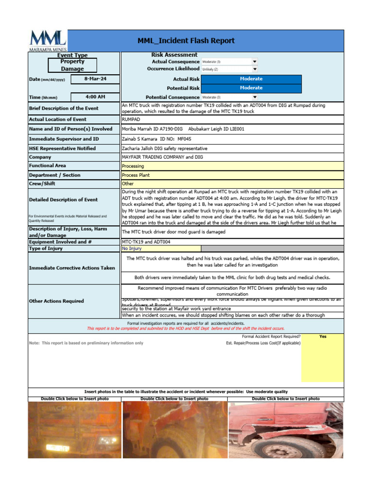 Flash - Report-Rumpad Incident | PDF | Risk | Safety