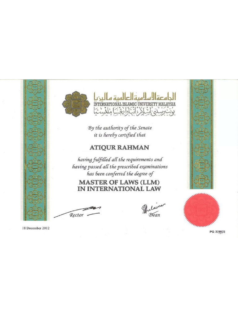 Masters Certificate | PDF