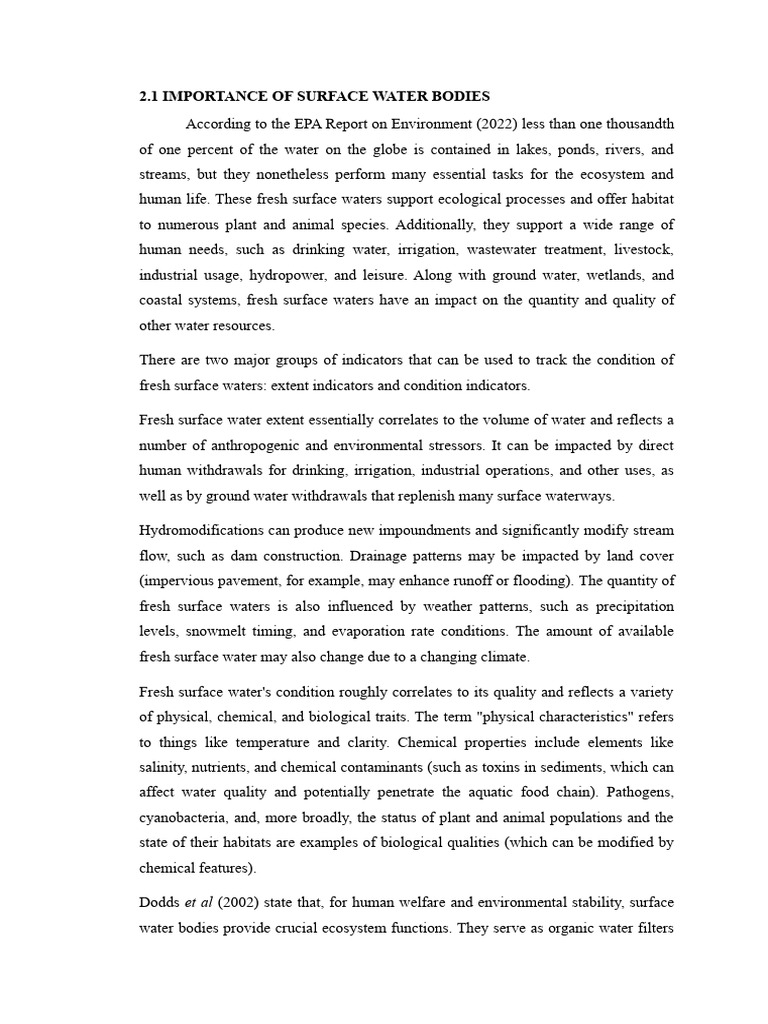 lit rev | PDF | Water | Conceptual Model