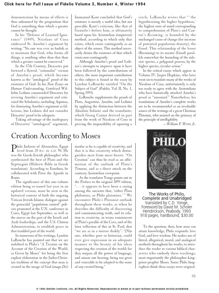 Philo Judaeus: Philosopher and Creator | PDF | Nous | Qing Dynasty