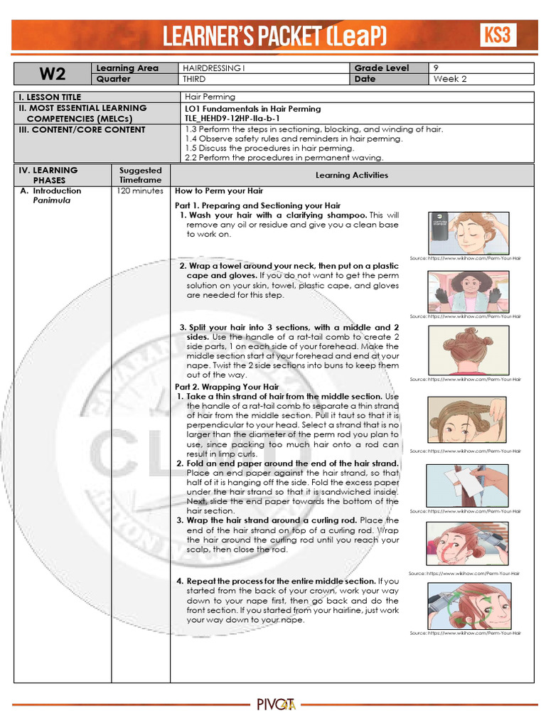 TLE-HE-HA9-W2 | PDF | Rubric (Academic) | Human Appearance