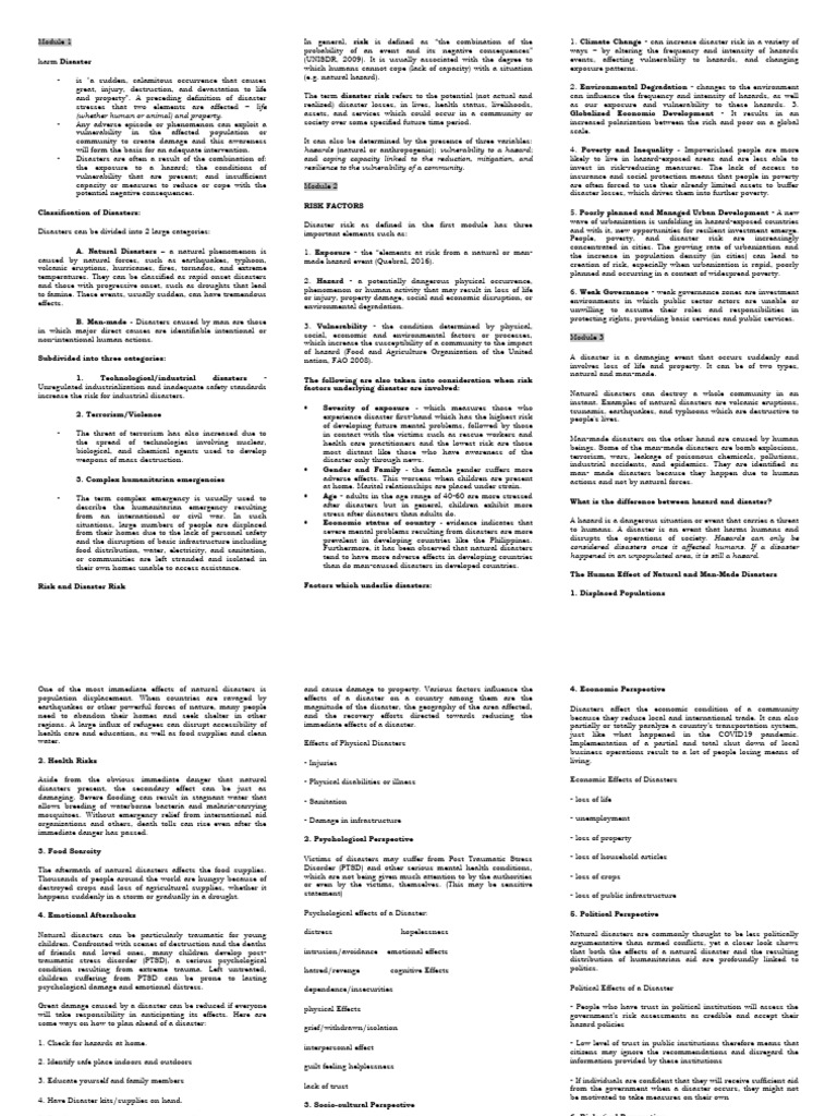 DRRR Q3 Reviewer | PDF | Hazards | Natural Disasters