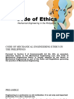 Code of Ethics For Mechanical Engineers | PDF | Engineer | Profession