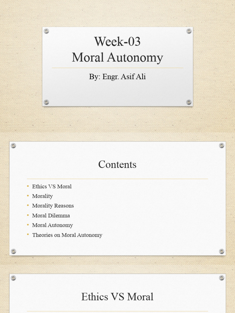 Week-03 Professional Ethics | PDF | Autonomy | Morality