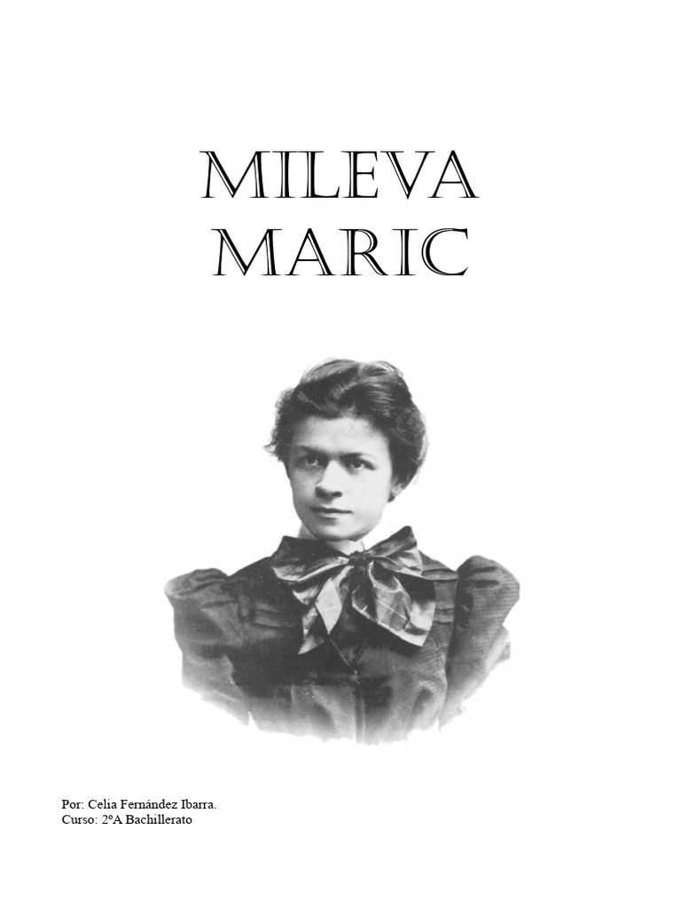 Mileva Maric | PDF | Albert Einstein | Pensamiento
