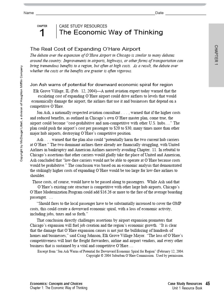 110 Case Study Res | PDF | O'hare International Airport | Airlines