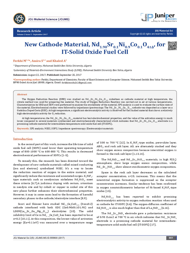 Art - Nd1.90 - 2017 | PDF | Solid Oxide Fuel Cell | Electrochemistry