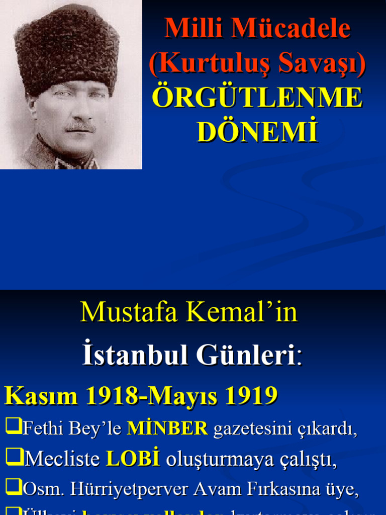 Inkilp Ders Notlari Milli Mucadele 13112015 | PDF