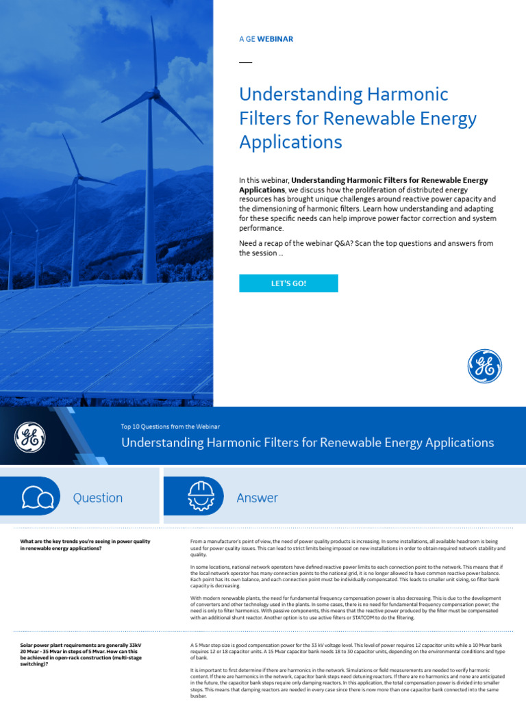 Harmonic Filters in Renewable Energy | PDF | Capacitor | Resonance