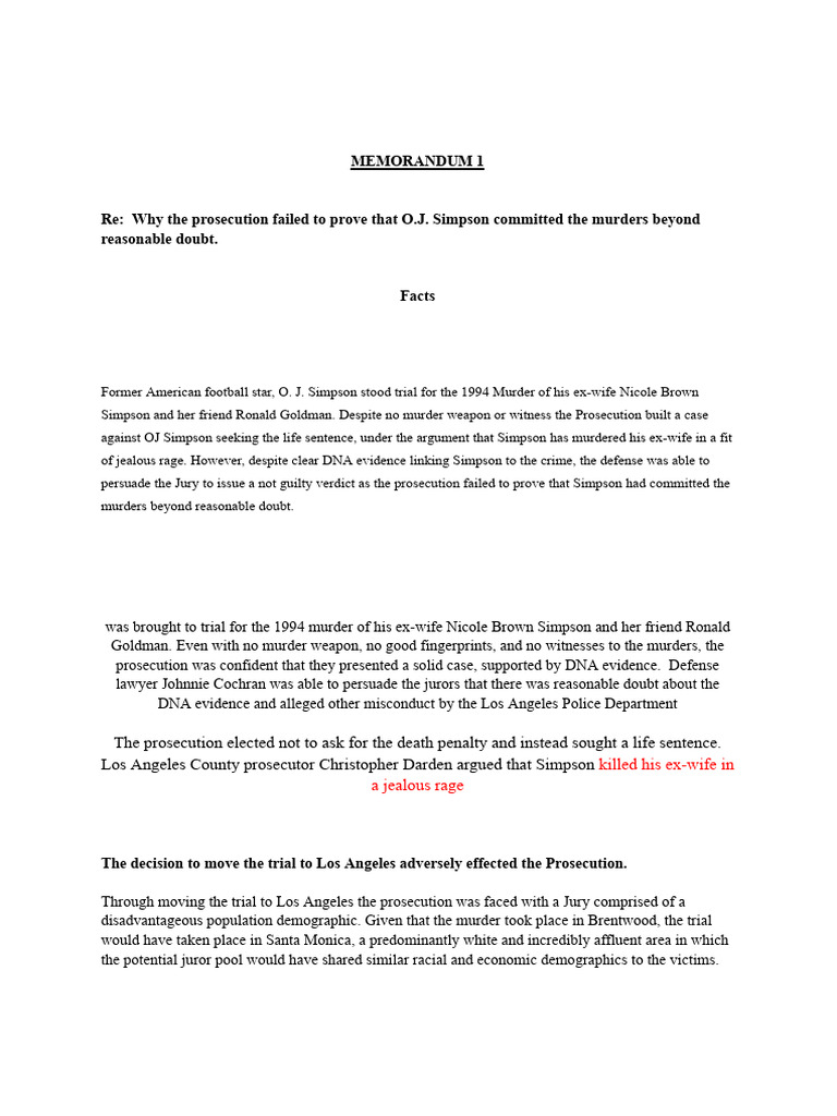 Trial of Oj Simpson | PDF | Criminal Law | Crimes