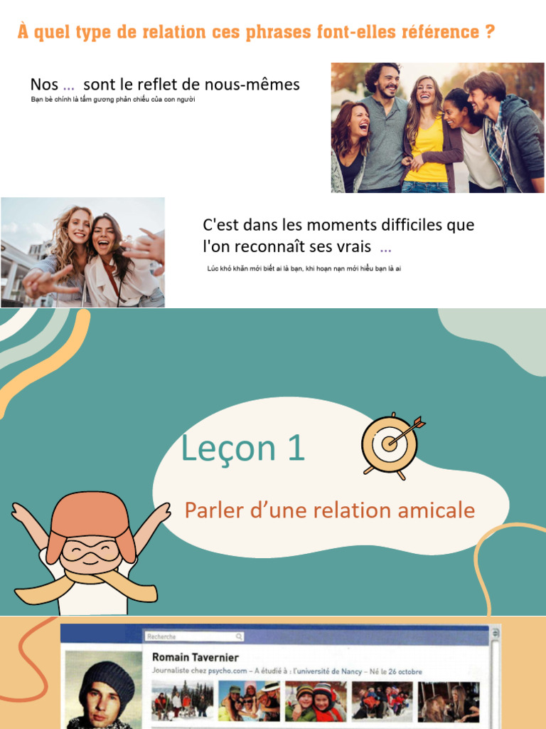 Types de relations amicales | PDF | Complément d'objet | Grammaire