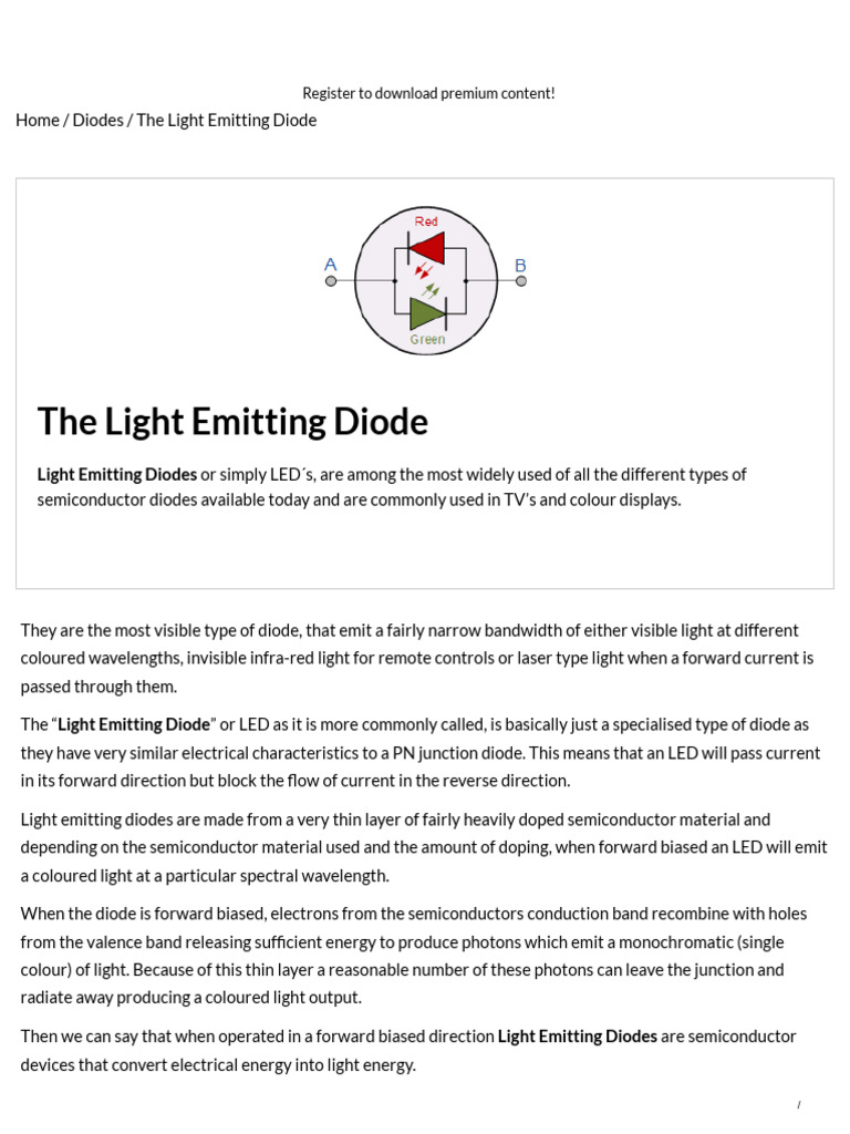Understanding Light Emitting Diodes (LEDs) | PDF | Light Emitting Diode | Diode