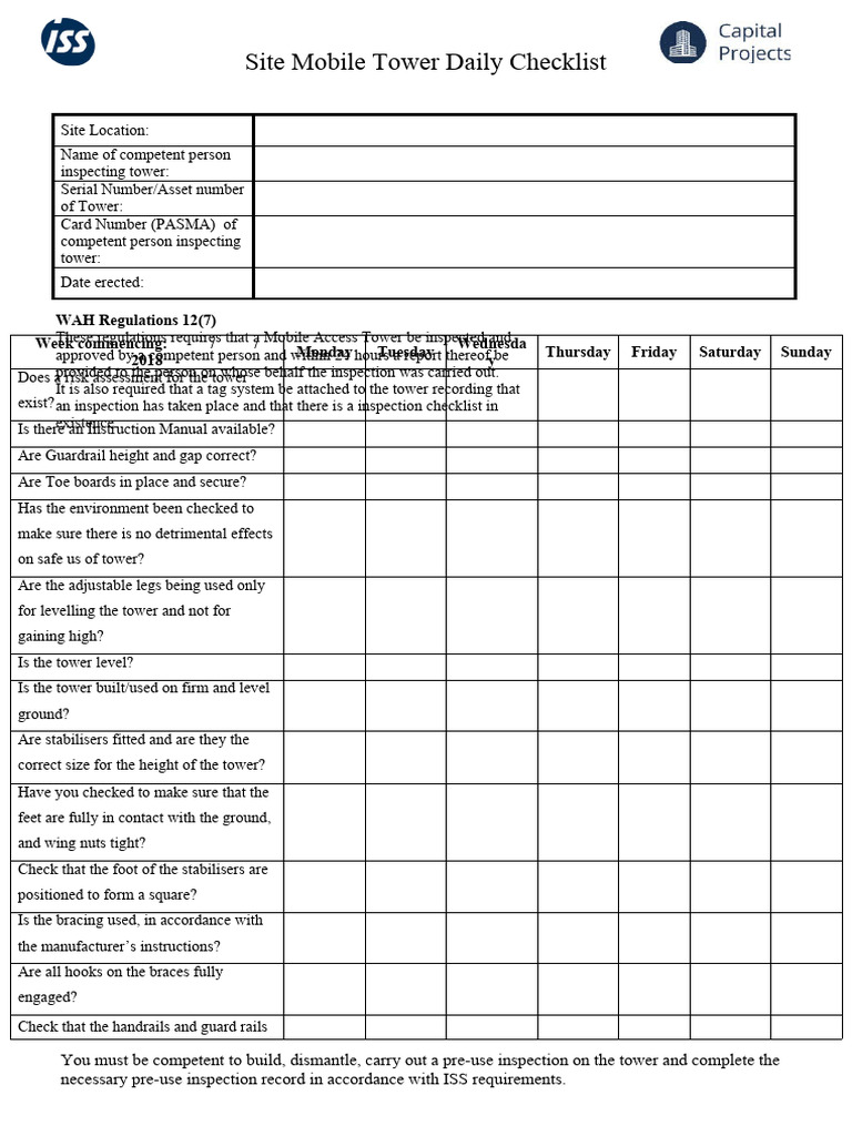 Mobile Tower Inspection Guide | PDF | Safety