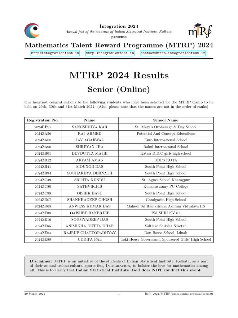 MTRP 2024 Results Announcement | PDF