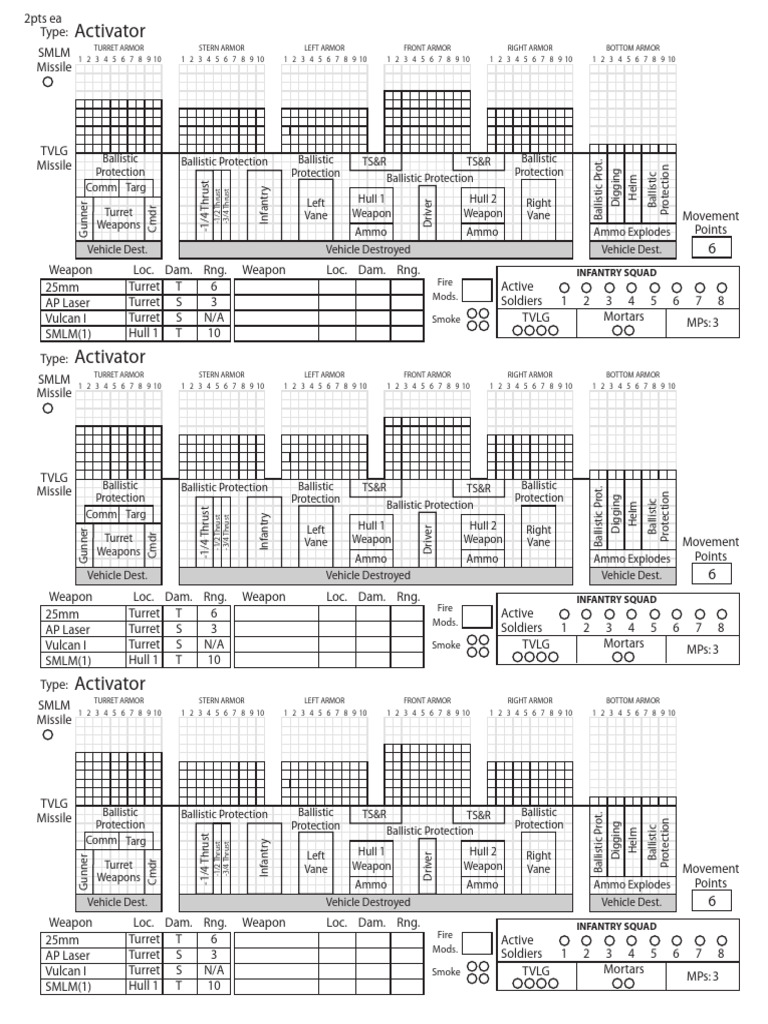 RL Activator (Pilus) Medium Ground Apc | PDF | Tanks | Armour