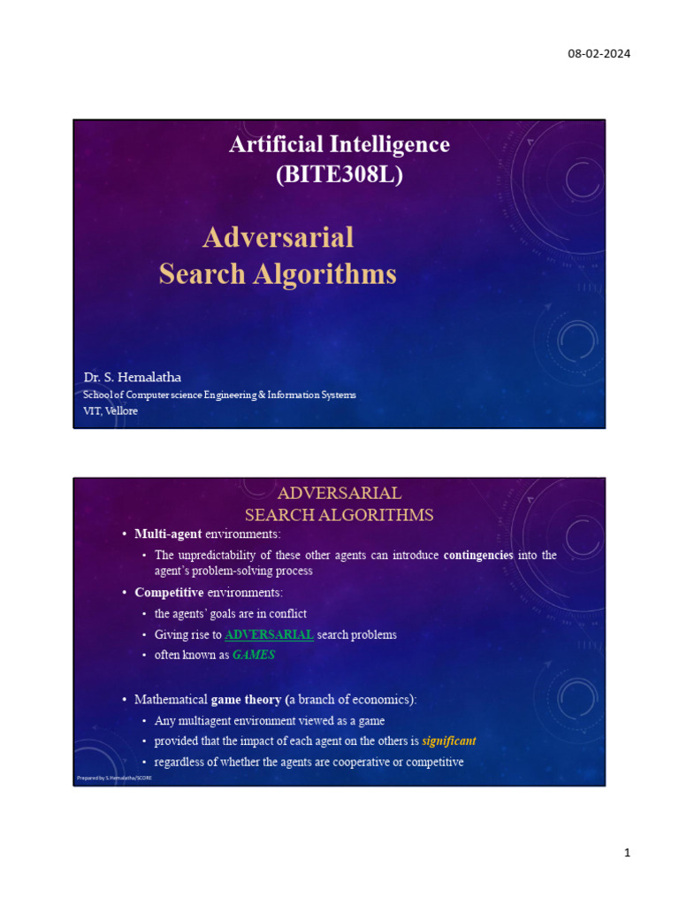 26 Adversarial Search Algorithms Pdf Applied Mathematics Algorithms And Data Structures