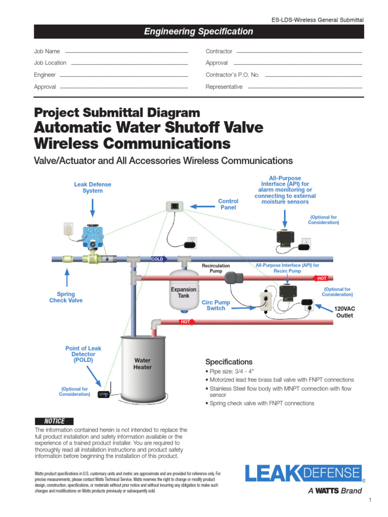 ES-LDS-Wireless General Submittal - 2208 | PDF | Valve | Gas Technologies