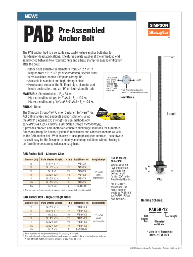 F Pab10 | PDF | Screw | Nut (Hardware)