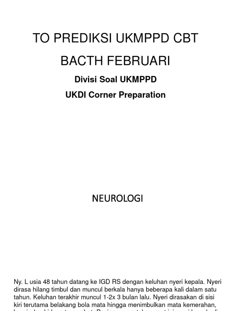 Soal Prediksi Ukmppd Februari 2024 | PDF | Pengembangan Diri