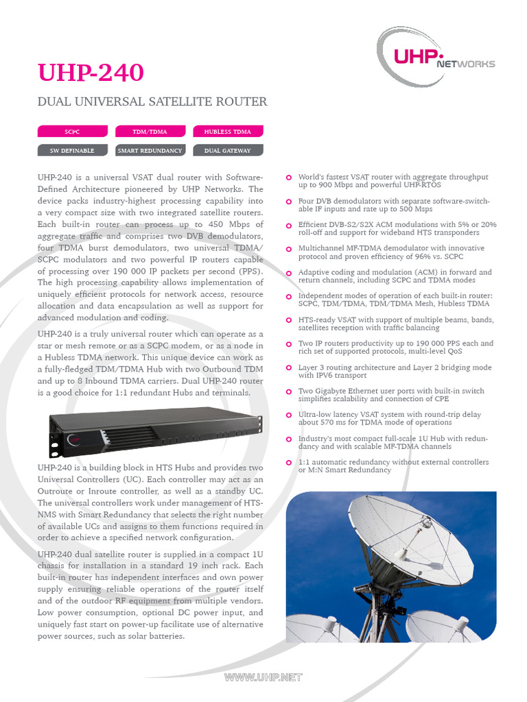 Uhp 240 V35xen | PDF | Router (Computing) | Modulation