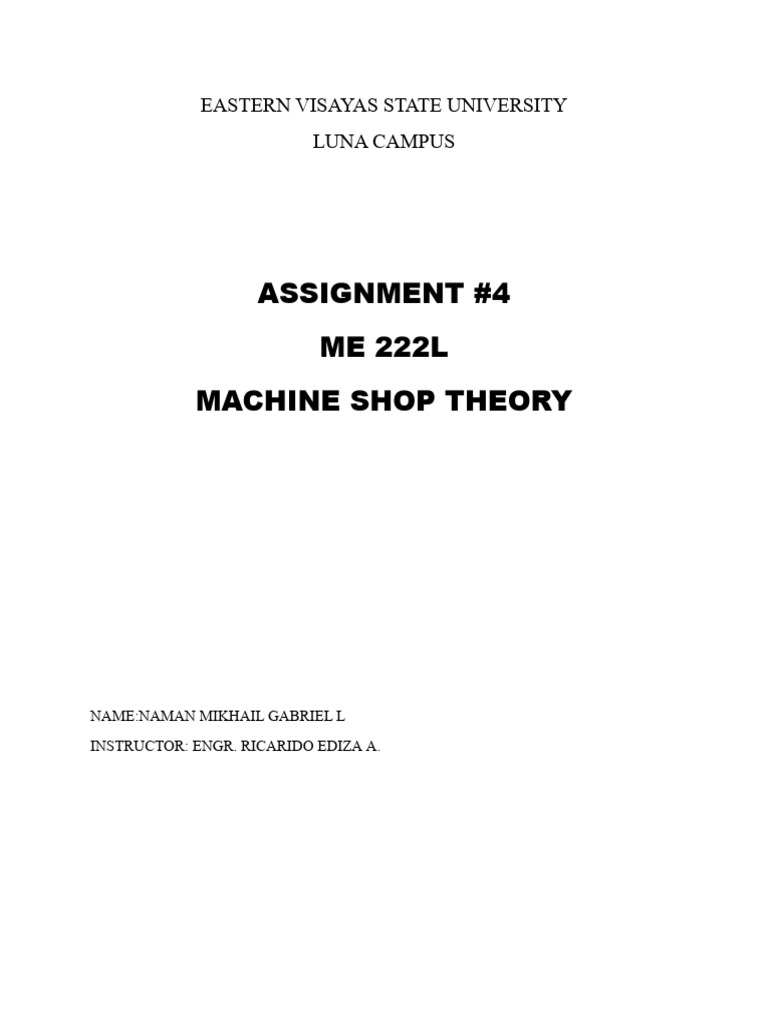 Asignment 4 | Download Free PDF | Drilling | Drill