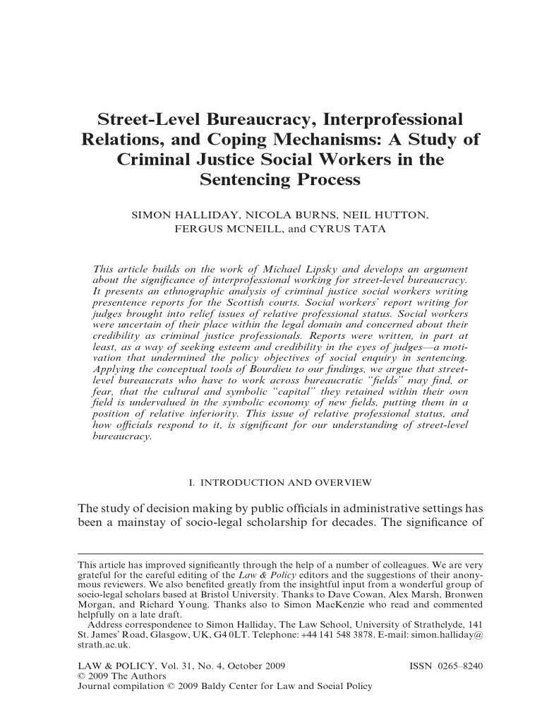 Criminal Justice Social Workers' Role in Sentencing | PDF | Crimes ...