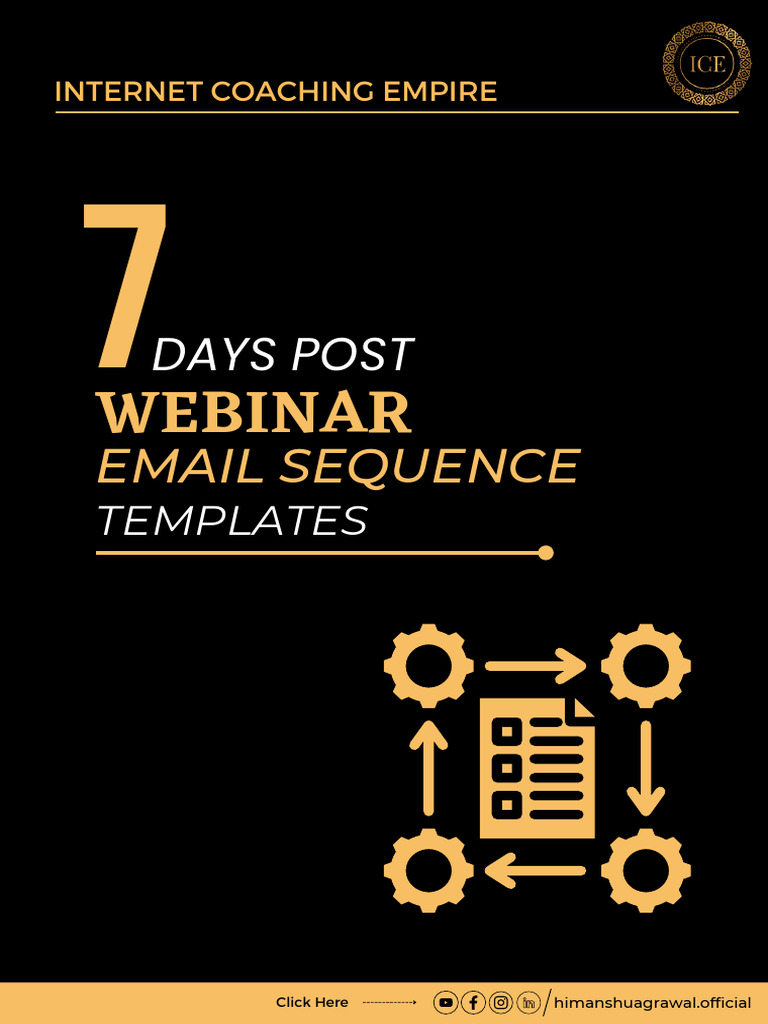 7 Day Post Webinar Sequence | PDF | Career & Growth