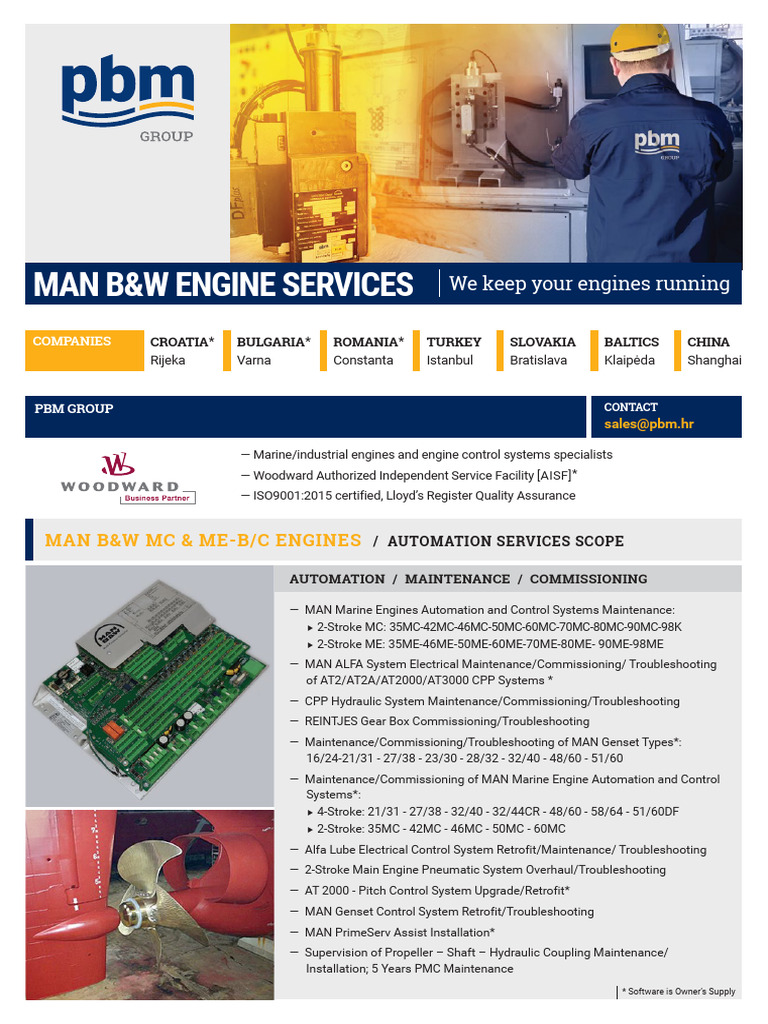 PBM Group MAN B&W Automation & Mechanical Services Digital | PDF ...