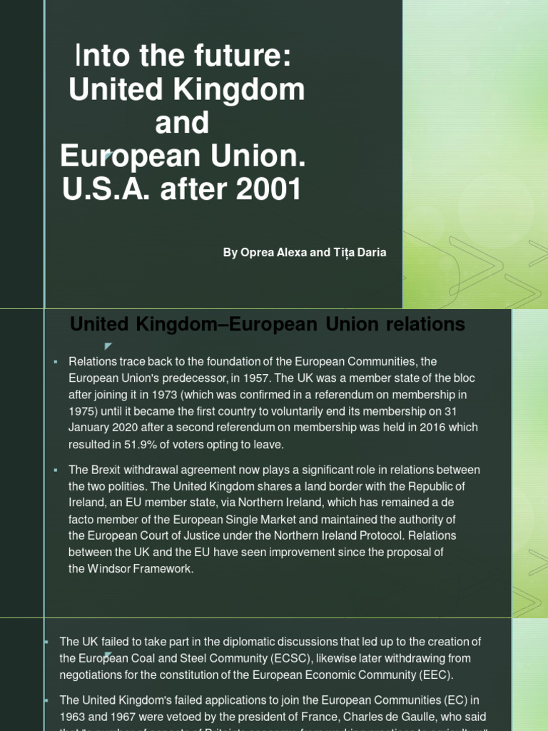 Into The future-UK and EU. U.S.A. After 2001 | PDF | International ...
