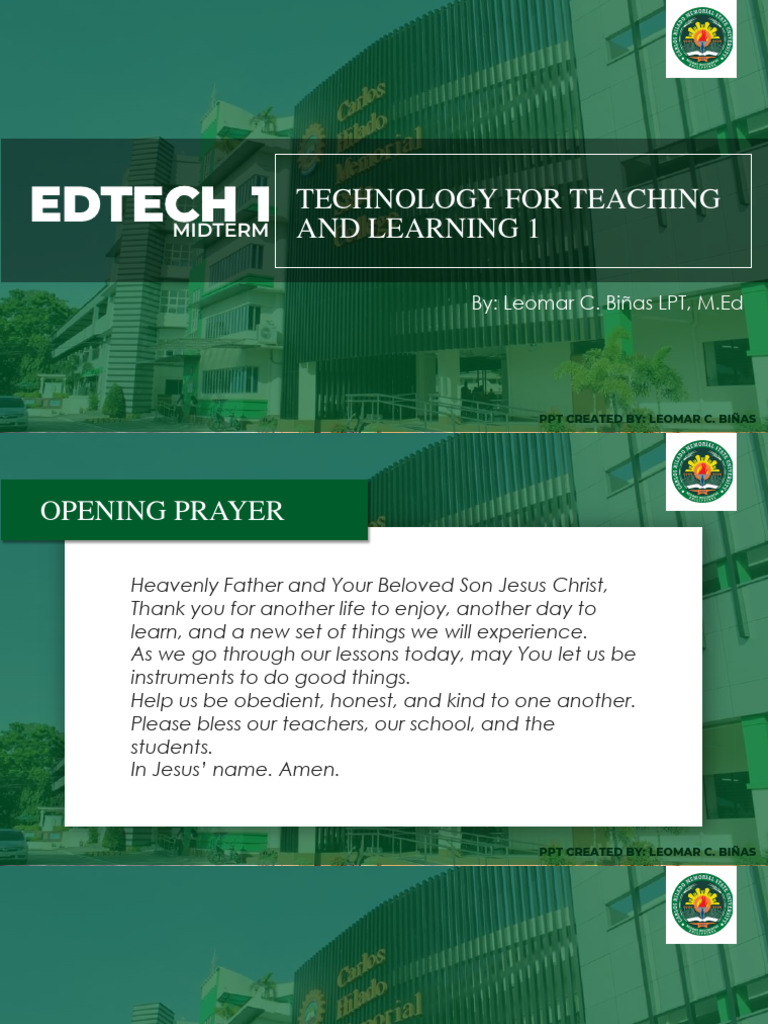 LESSON 1 - Educational Technology - Concept Roles and Definitions | PDF ...