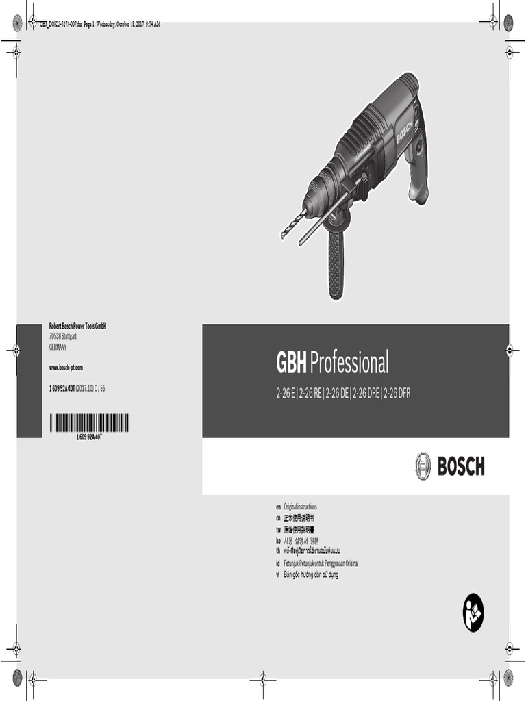 Bosch Power Tool Safety Guide | PDF | Electrical Connector | Drill