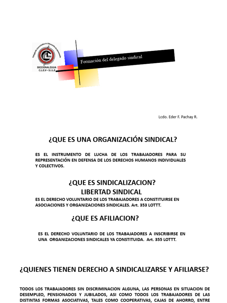 FORMACION SINDICAL | PDF | Sindicato | Derecho laboral
